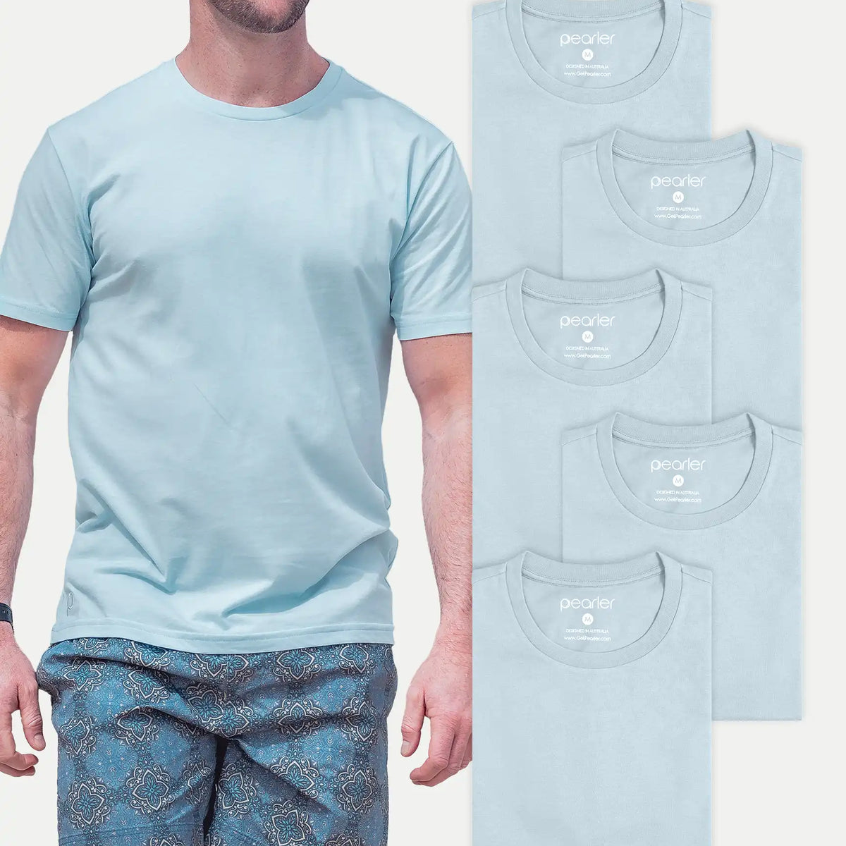 Crew neck - Ice Blue Magic 5-Pack – Pearler